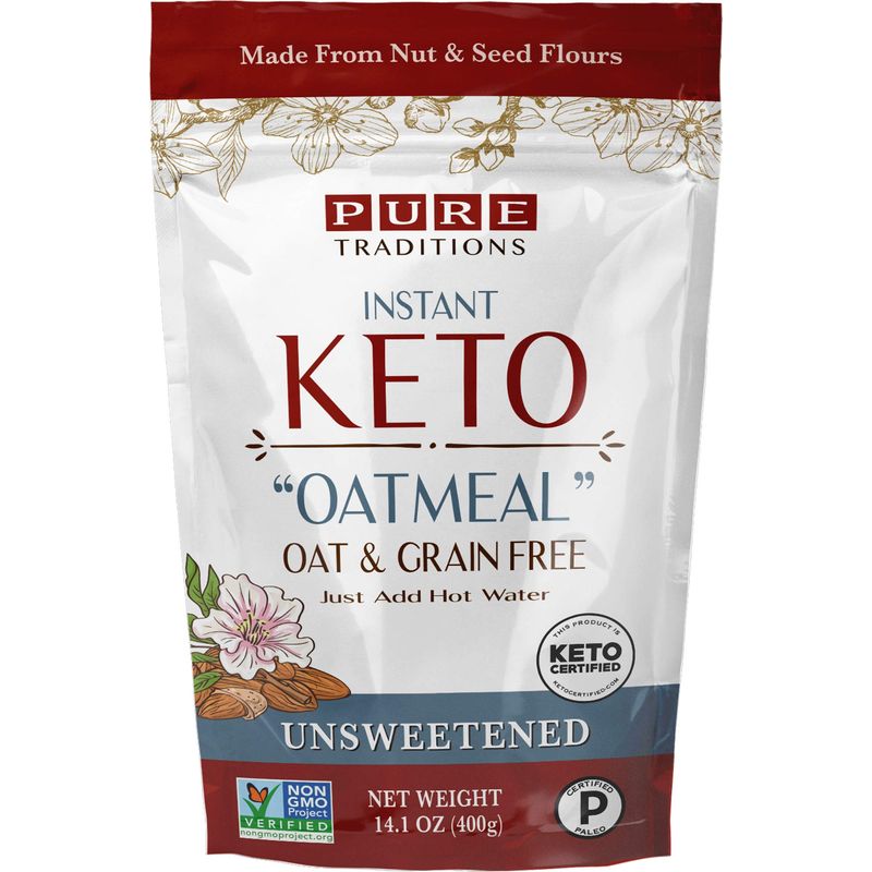 Keto Oatmeal, Instant Hot Cereal, Unsweetened, Certified Paleo, Keto ...