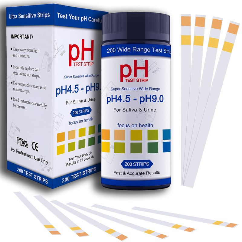 PH Test Strips for Urine & Saliva - 200ct Urine PH Test Strips for ...