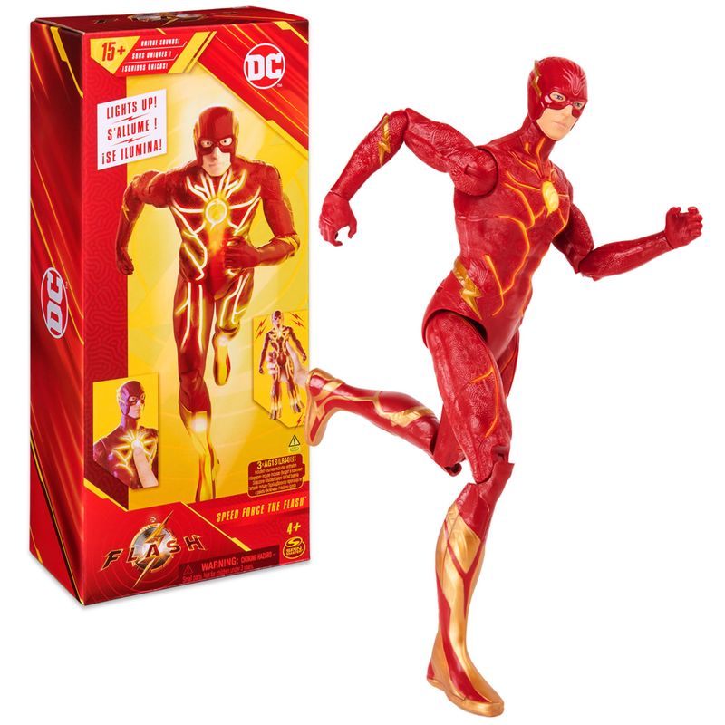 DC Comics, Speed Force The Flash Action Figure, 12-inch, Lights and 15 ...