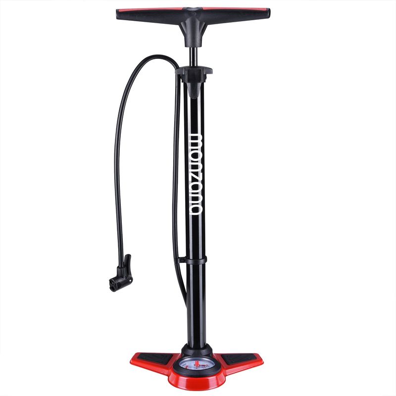 Monzana Track Pump Floor air Pump Including 3 Additional adapters 100 ...