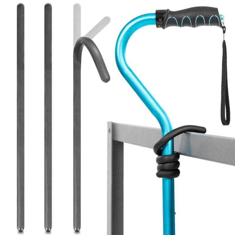 Vive Bendable Cane Holder 4 Pack - Flexible Walking Stick Stand for ...