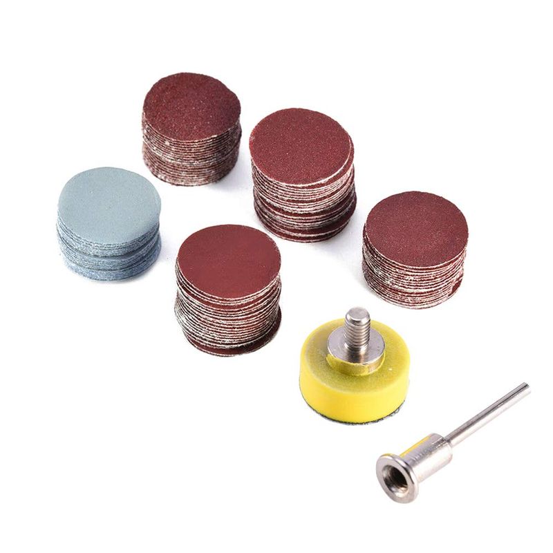 Saiper 100pcs 1 Inch/25mm Sanding Discs Pad Sander Disk Kit with 1/8 ...