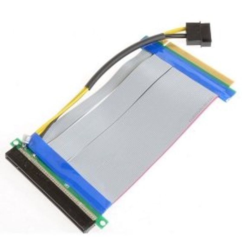 Cablecc PCI-E Express 16X auf 16x Riser Extender Karte mit Molex IDE ...