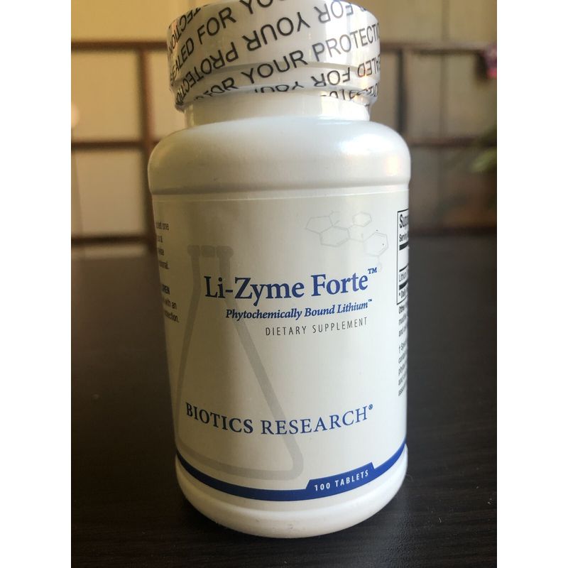 Biotics Research Li-Zyme Forte 100 Tablets Brain Support 150mcg Lithium ...