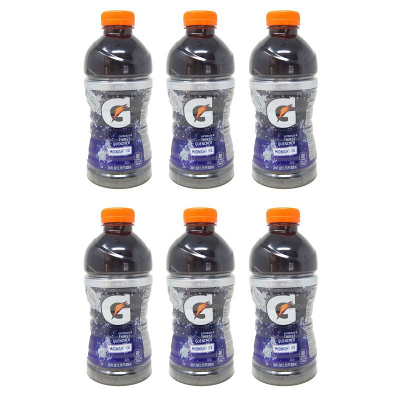 Gatorade Thirst Quencher Midnight Ice Flavor - 28 FL OZ (6 Pack ...