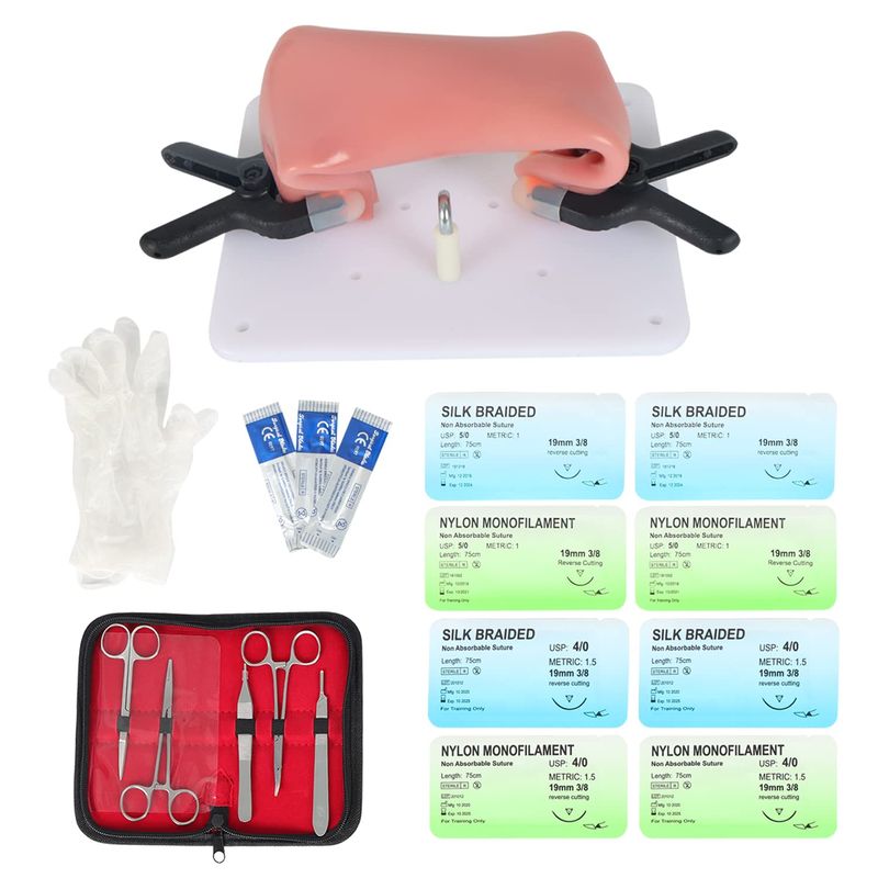 LAPLAY Surgical Training Simulated Gut Model Skin Suture Practice ...