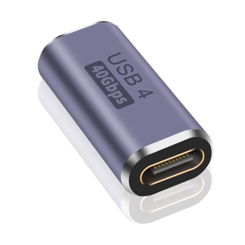 Poyiccot USB Type C Female Female Relay Adapter, 40Gbps USB to C Relay ...