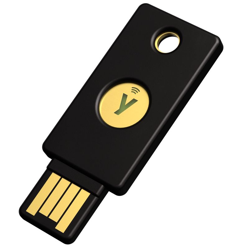 Yubico - YubiKey 5 NFC - Two-factor authentication security key, fits ...