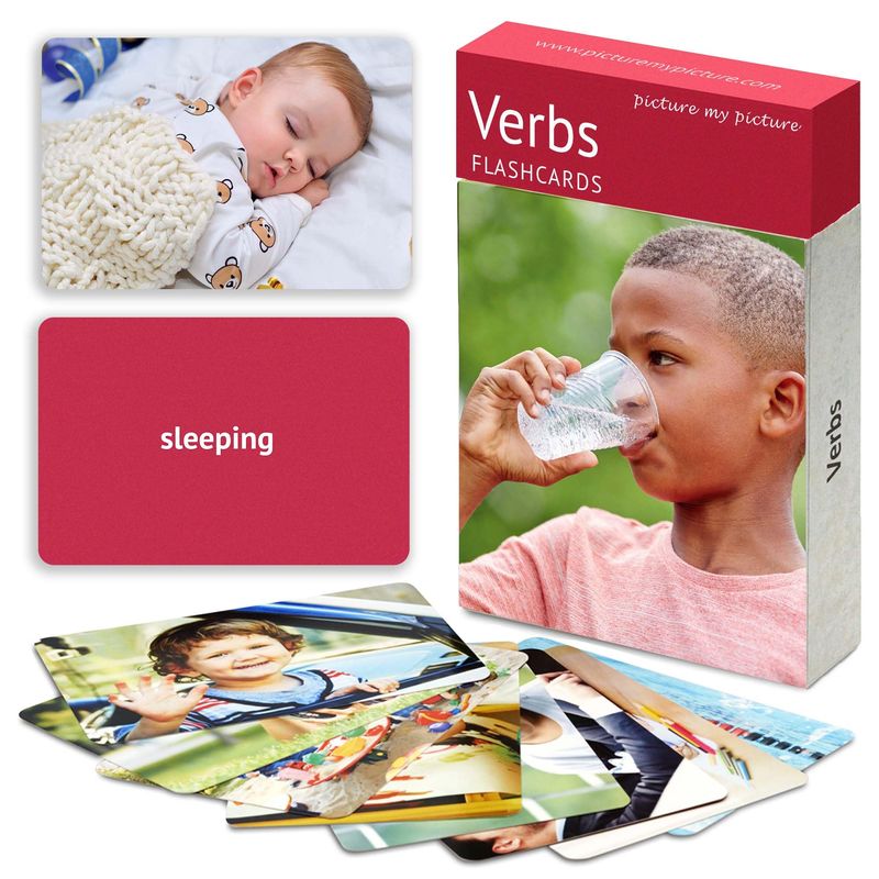 Verb Flash Cards Volume 1 | 40 Action Picture Cards for Kids and Adults ...