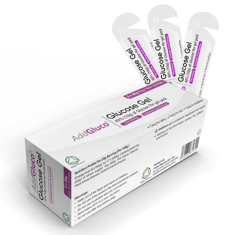 AddGluco Glucose Gel – Fast-Acting Glucose Energy Gel in Easy Tear ...