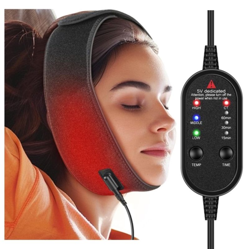 GreenInit Face Heating Wrap for TMJ Jaw Relief, USB Electric Heating ...