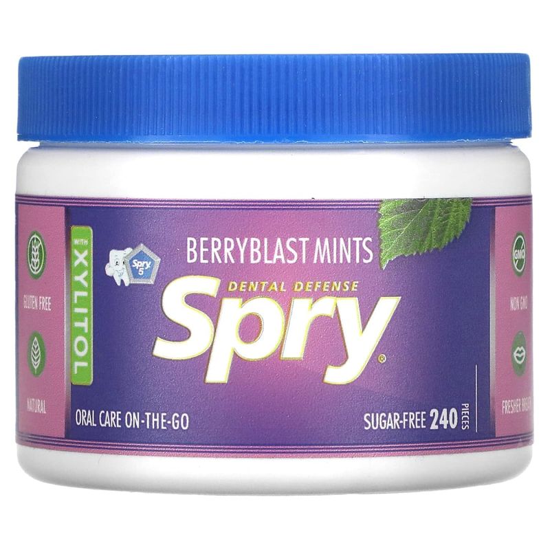 Spry Xylitol Berry Blast Mints Sugar Free Candy - Breath Mints That ...