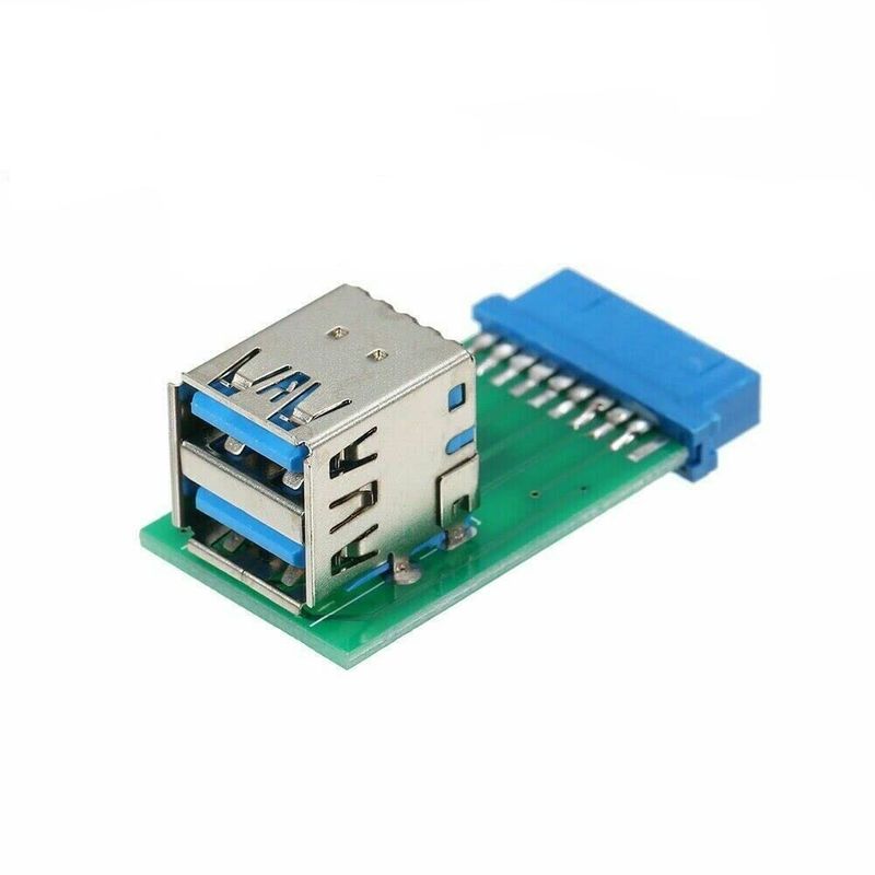 Multibao Dual USB 3.0 Adapter Vertical 2 USB 3.0 A Type Female to ...