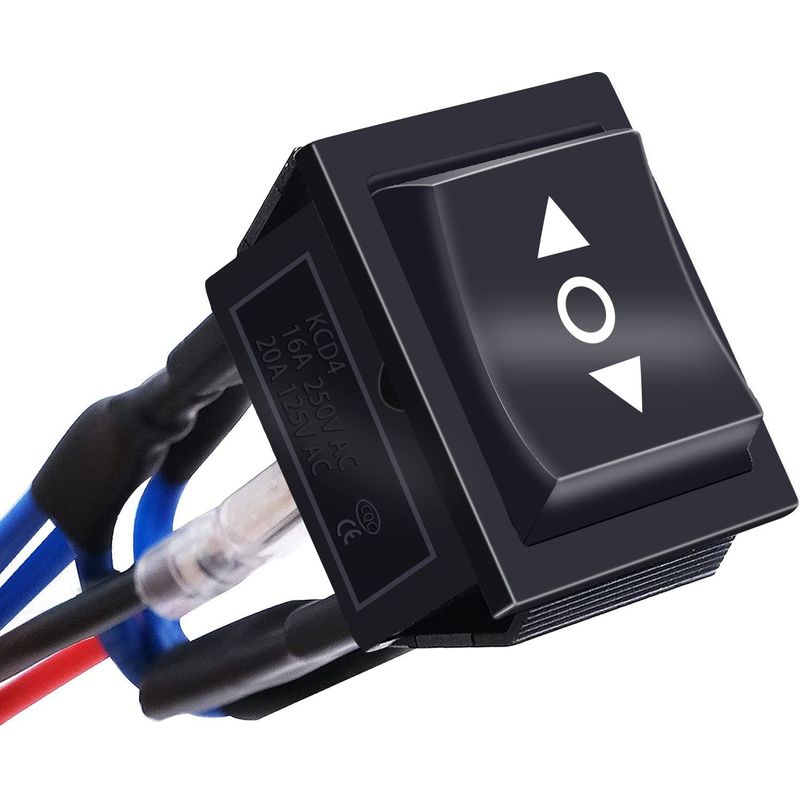 mxuteuk 12V Wired Momentary Rocker Switch 6Pin DC DPDT Motor Polarity ...