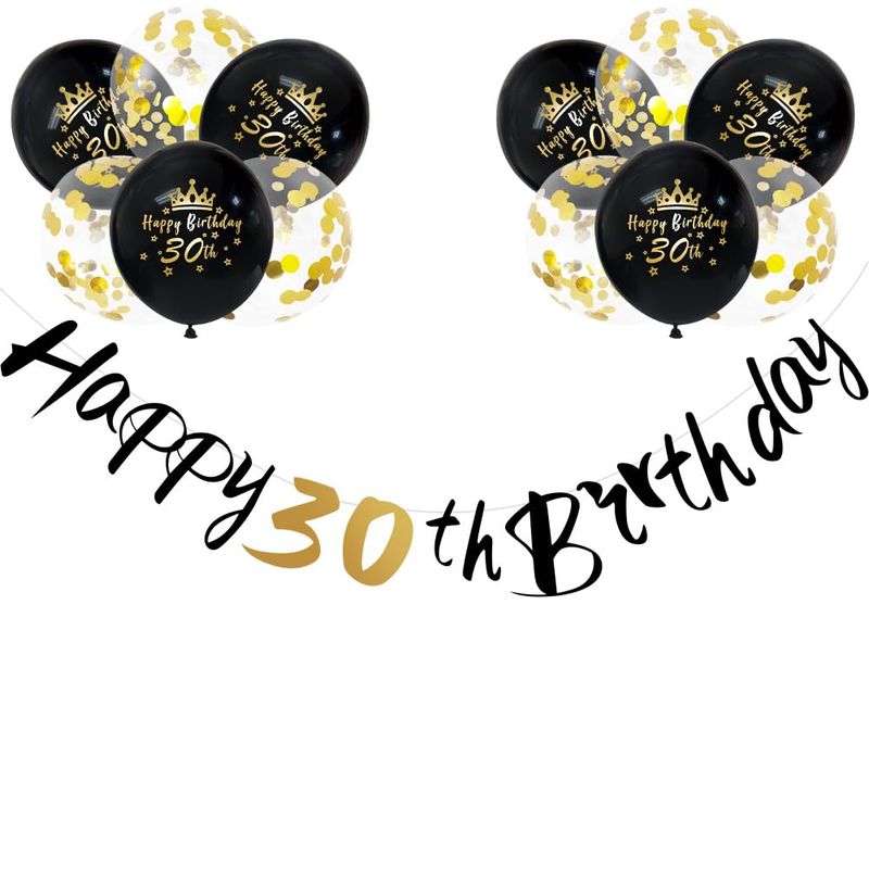 Happy 30th Birthday Banners Men Women 30th Birthday Banner Bunting ...