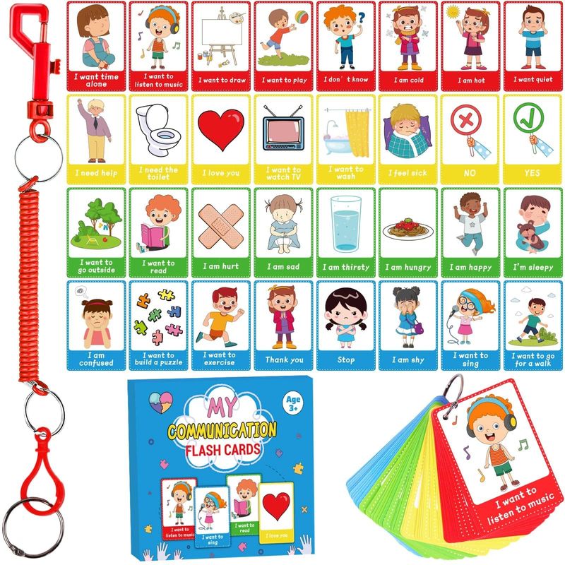 40PCS Autism Communication Cards for Speech Delay Children and Adults ...