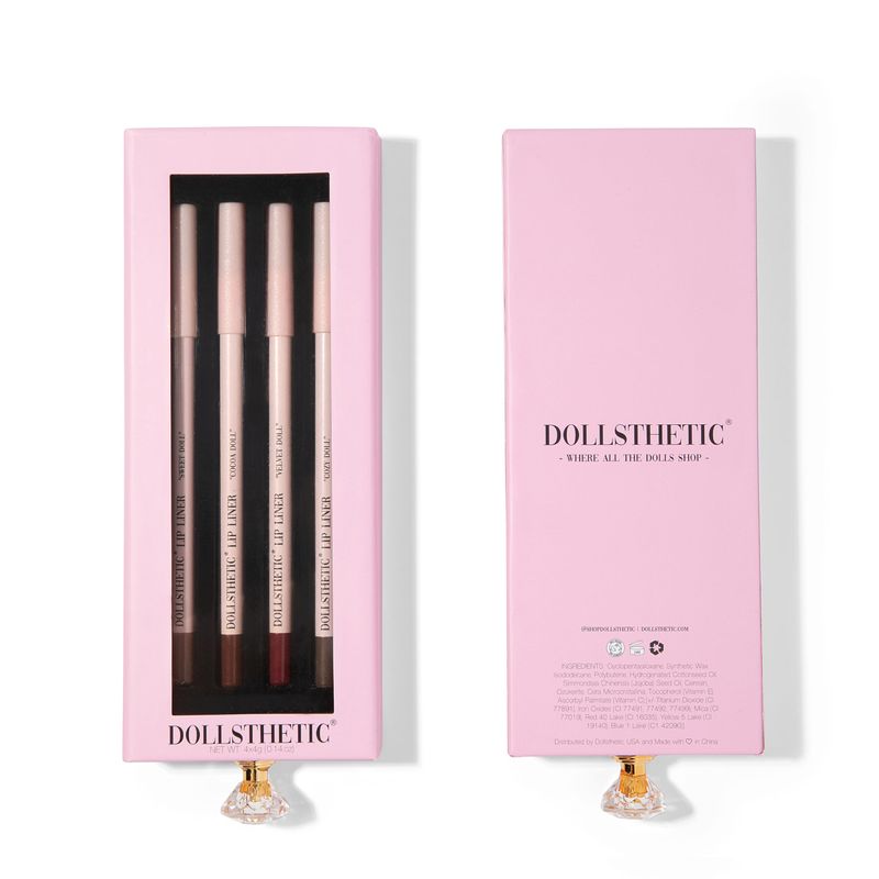 Dollsthetic® - 4 Piece Lip Liner Set, Long-Lasting Creamy Lip Liner, Matte Finish, TikTok Viral ...