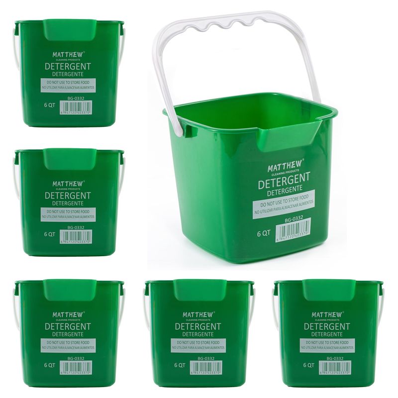 Matthew Detergent and Sanitizing Cleaning Bucket 6 Quart Plastic Pail ...