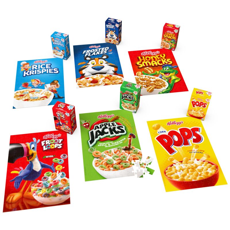 Spin Master Games, Kellogg's Cereal Puzzles 6-Pack, Square Cereal Boxes ...