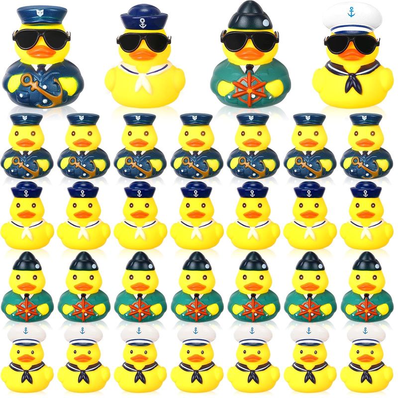 Motionchic 48 Pcs Cruise Ships Rubber Ducks Bulk with Sunglasses 2.4 ...