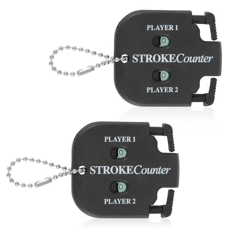 PEUTIER 2pcs Golf Stroke Counter, Mini Golf Shot Clicker Counter Black ...
