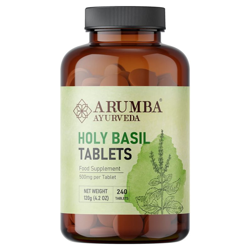 Arumba Ayurveda Tulsi (Holy Basil) Tablets 240 nos, Ocimum Sanctum ...