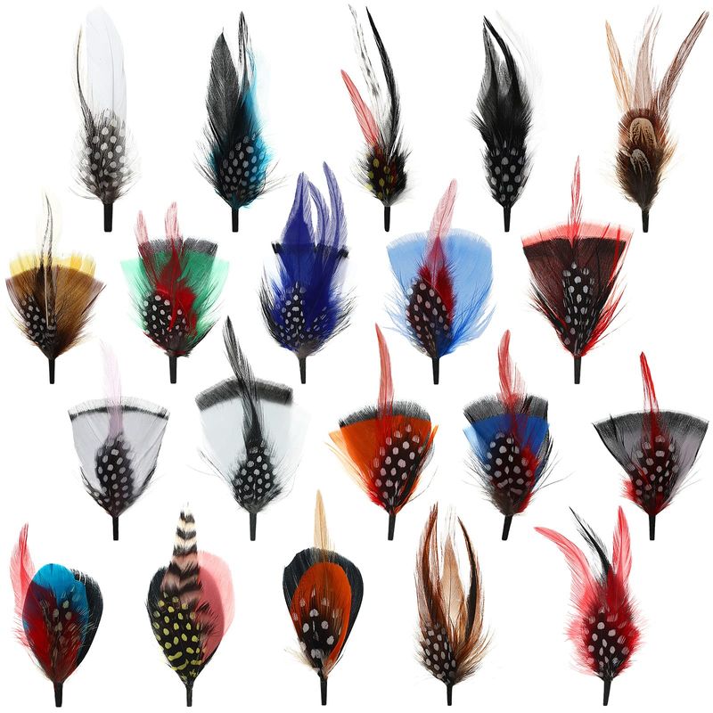 20 Pcs Hat Feathers, Assorted Feathers for Hats Colorful Real Feathers ...