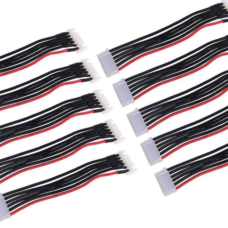 10 pcs 5S Balance Plug Extension Lead Wire 150mm for LiPo Battery ...