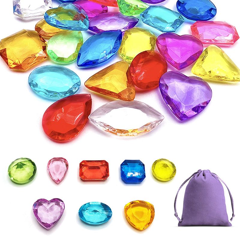 Kisvic Gemstones for Children, Colourful Diamonds, Acrylic Gemstones ...