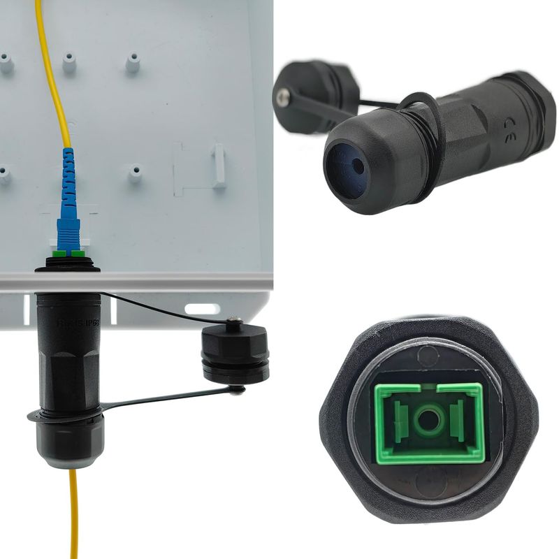 SC Single Core Fiber Optic Connector, CTRICALVER IP68 Fiber Cable Connector with Waterproof ...