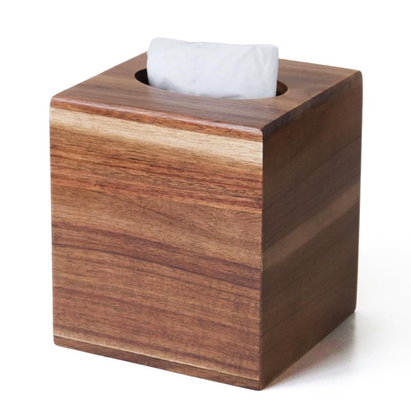 Tissue Box Cover Square, Acacia Wood Facial Tissues Boxes Tissue Box ...