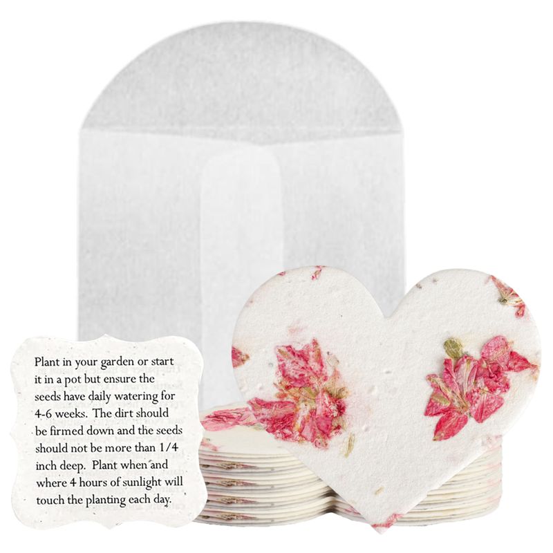 Seed Bloom 24-Piece Set Handmade Seed Paper Embedded With Wildflower ...