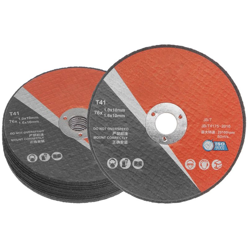 sourcing map 12pcs Cut Off 10mm x 76mm x 1mm Thin Metal Stainless Steel ...