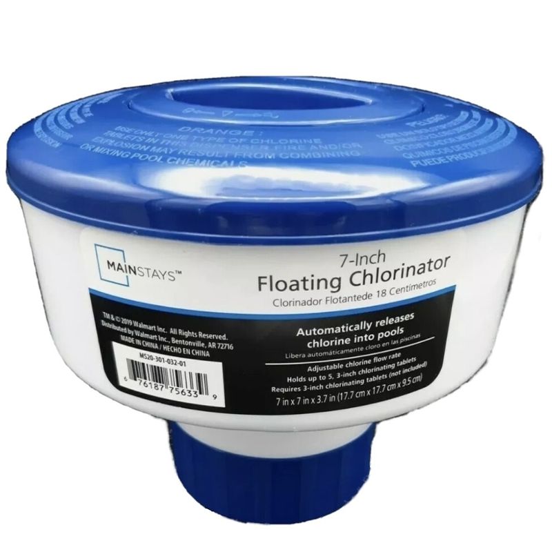 New SWIMMING POOL FLOATING CHLORINATOR 7 inch Chemical Dispenser ...