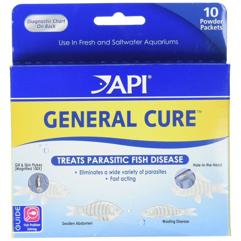 API GENERAL CURE Freshwater and Saltwater Fish Powder Medication 10 ...