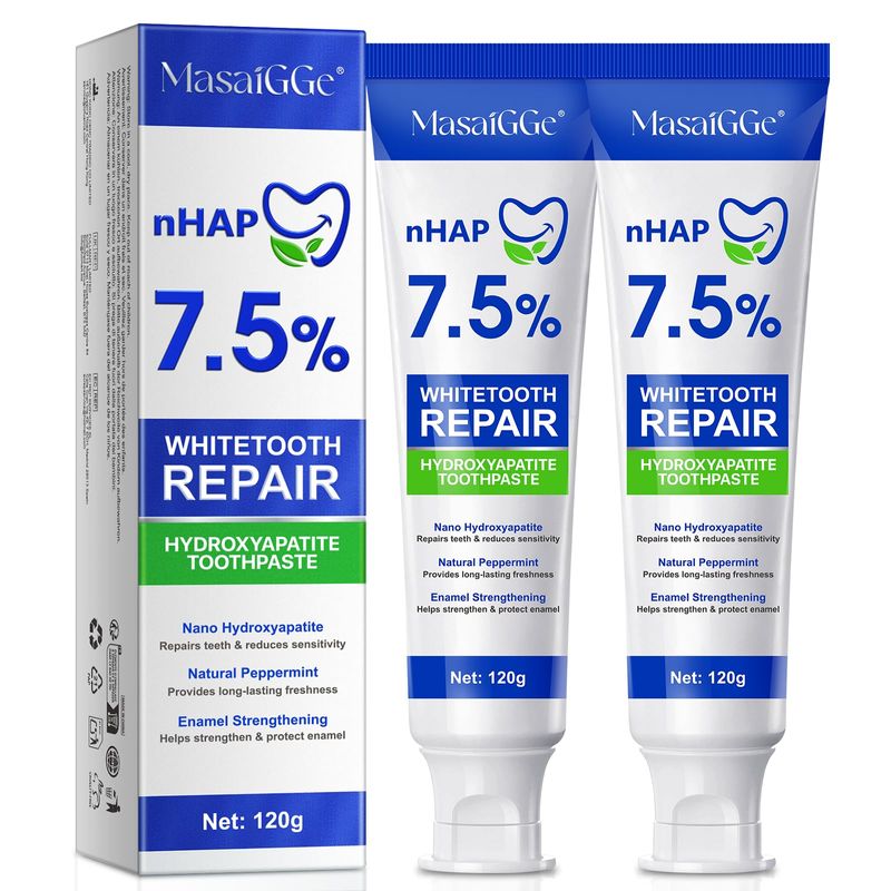 Hydroxyapatite Toothpaste, 7.5% Hydroxyapatite Enamel Care Toothpastes ...