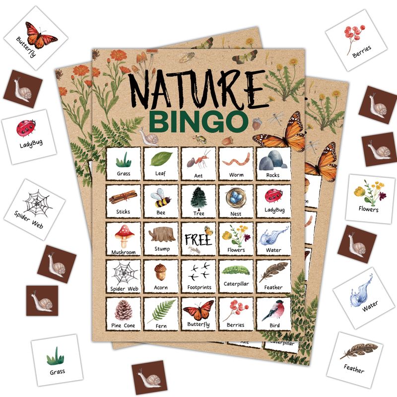 Nature Bingo Cards, Wildflowers Bingo Cards for Adults, Bingo Games for ...