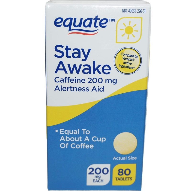 Equate - Stay Awake - Alertness Aid with Caffeine | Maximum Strength ...