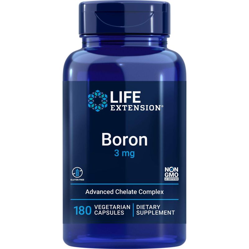 Life Extension Boron 3mg 180 Veg Caps - Triple Boron Complex with Boron ...