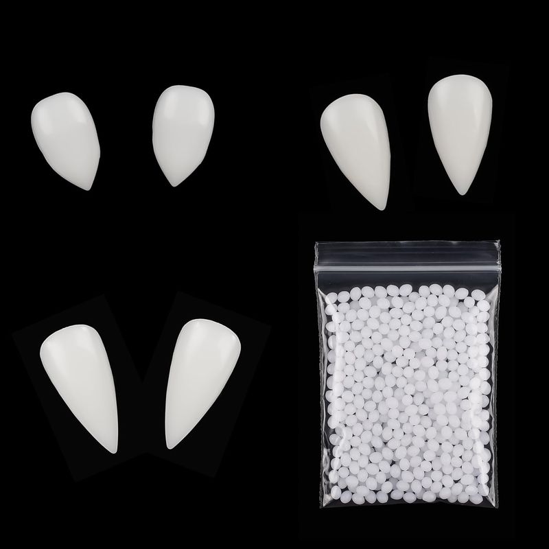 XNHIU 3 Pairs Halloween Vampire Teeth Vampire Fangs Kit with Teeth ...