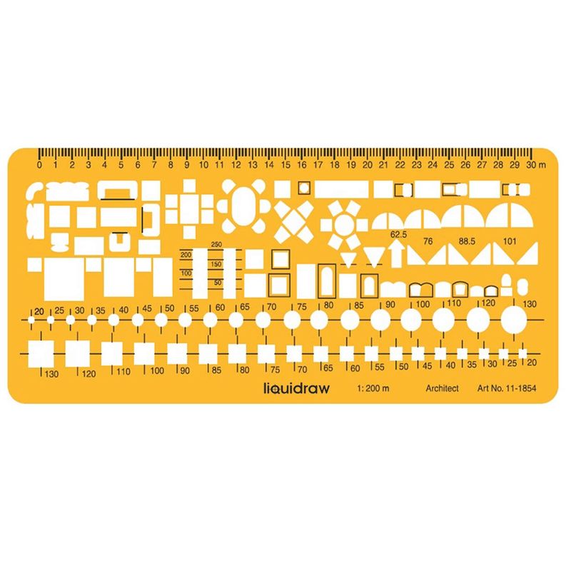Liquidraw 1:200 Scale Architectural Scale Ruler Drawing Template ...