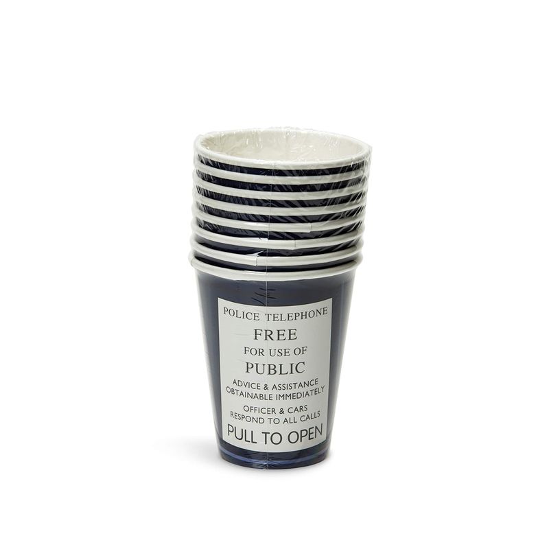 Doctor Who TARDIS Party Cups - 8-Piece 9oz Paper Cup Set - Tardis ...