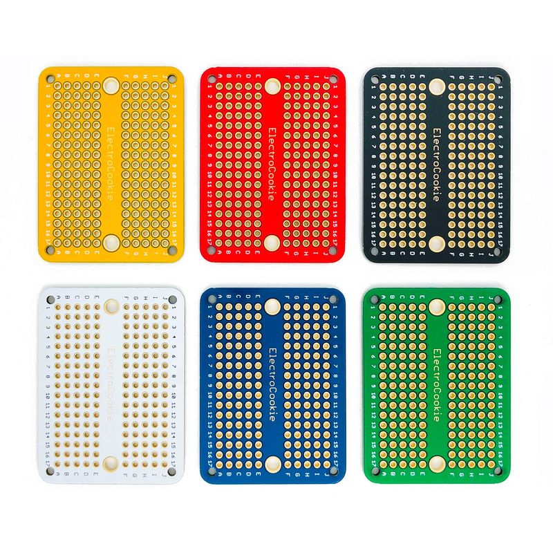 ElectroCookie Mini PCB Prototype Board Solderable Breadboard for DIY ...