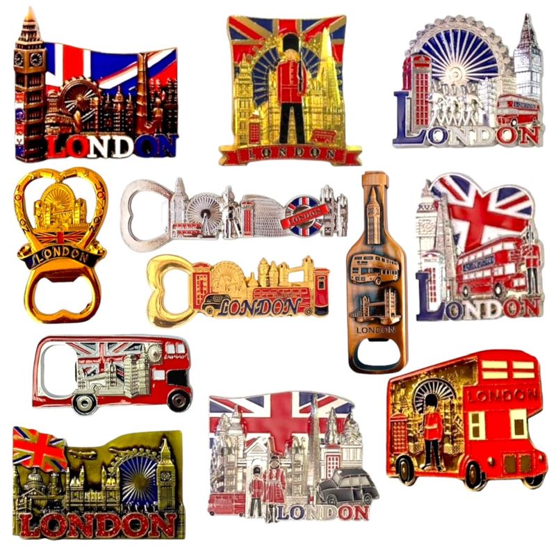 12 London Souvenir Magnets - London Bottle Opener Magnet - England ...