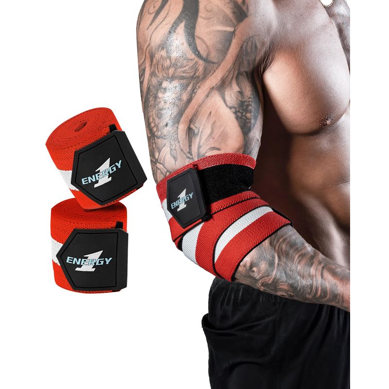 kcross Elbow Wraps for Weightlifting, 47" Strengthening support Elbow ...