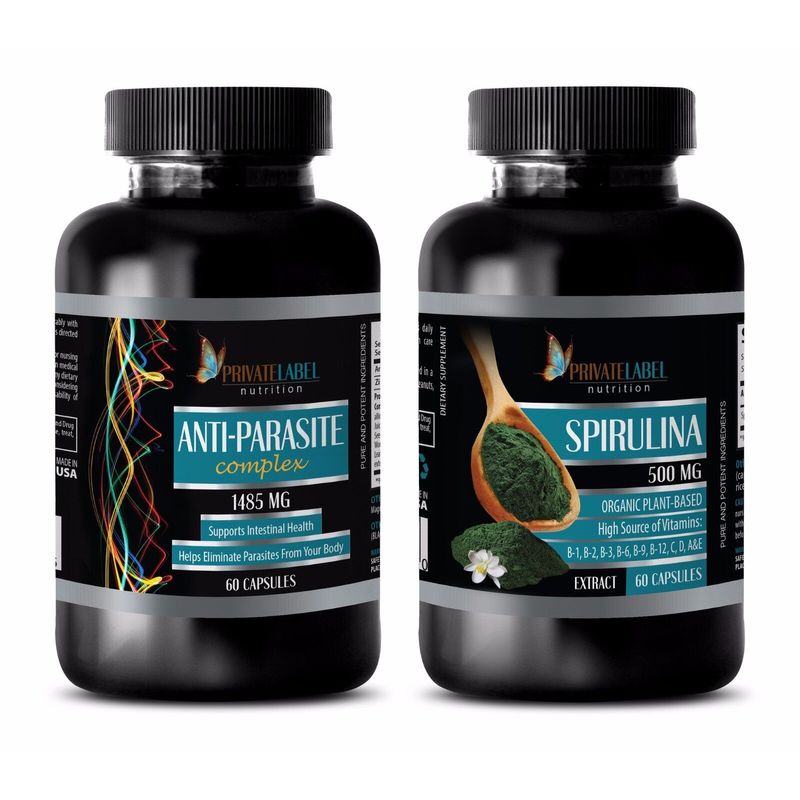 Parasite pills - ANTIPARASITE – SPIRULINA COMBO - black walnut and ...