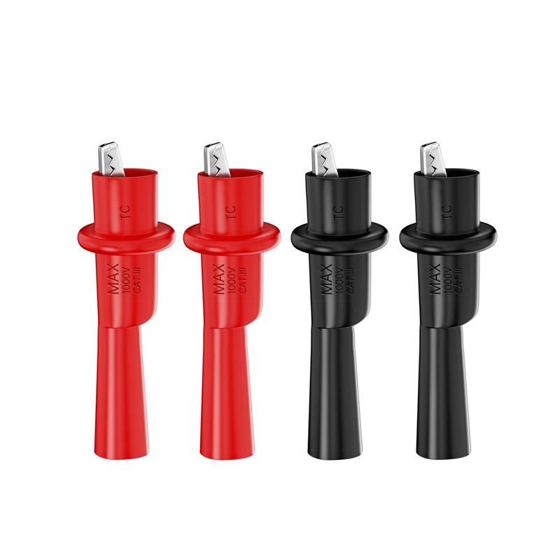 Cleqee 1000V 10A 4PCS Multimeter Alligator Clip Set Electrical ...