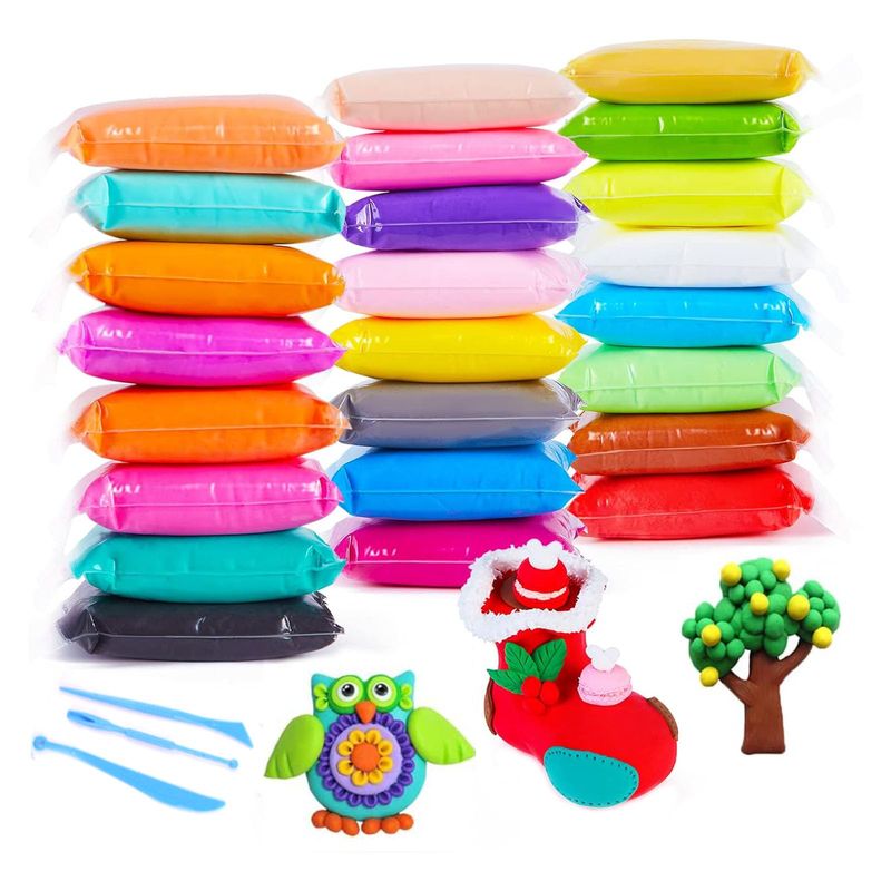 Air Dry Clay, Polymer Clay, 24 Colours, Modelling Clay Set, Air Dry ...