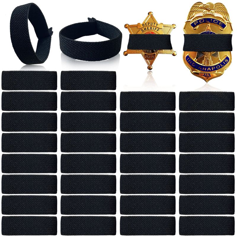 CREATRILL 30 Pack Balck Police Mourning Band Stripe Police Officer ...