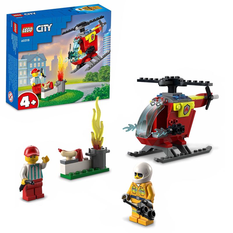 LEGO® City Fire Helicopter 60318 Building Kit for Kids Aged 4 ...